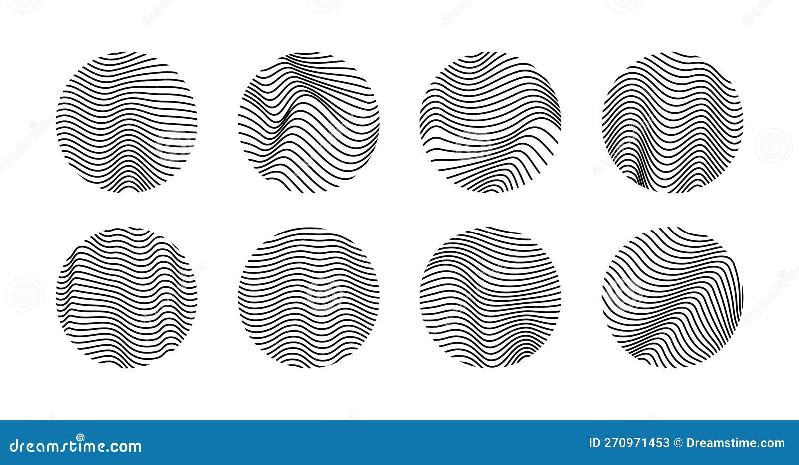 Abstract Wavy Spheres. Line Mesh Circles Matrix Network Concept ...