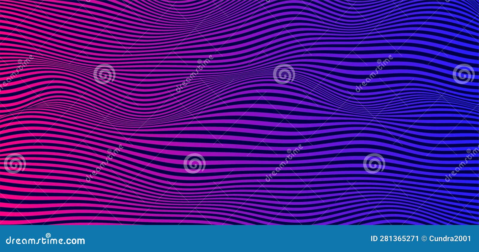 Abstract Wavy Stripes Vector Background. Horizontal Flowing Gradient ...