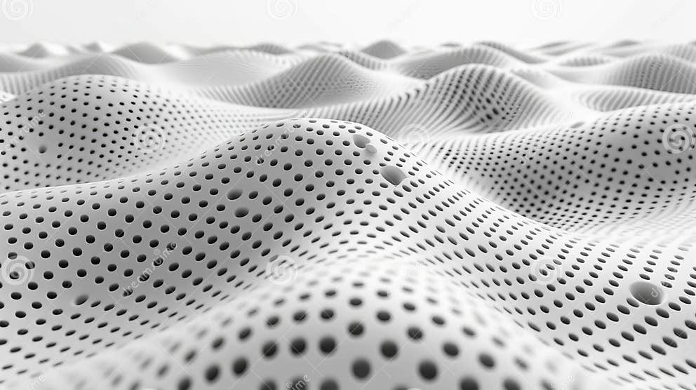 Abstract Wavy Surface Pattern with Small Round Holes, Textured ...