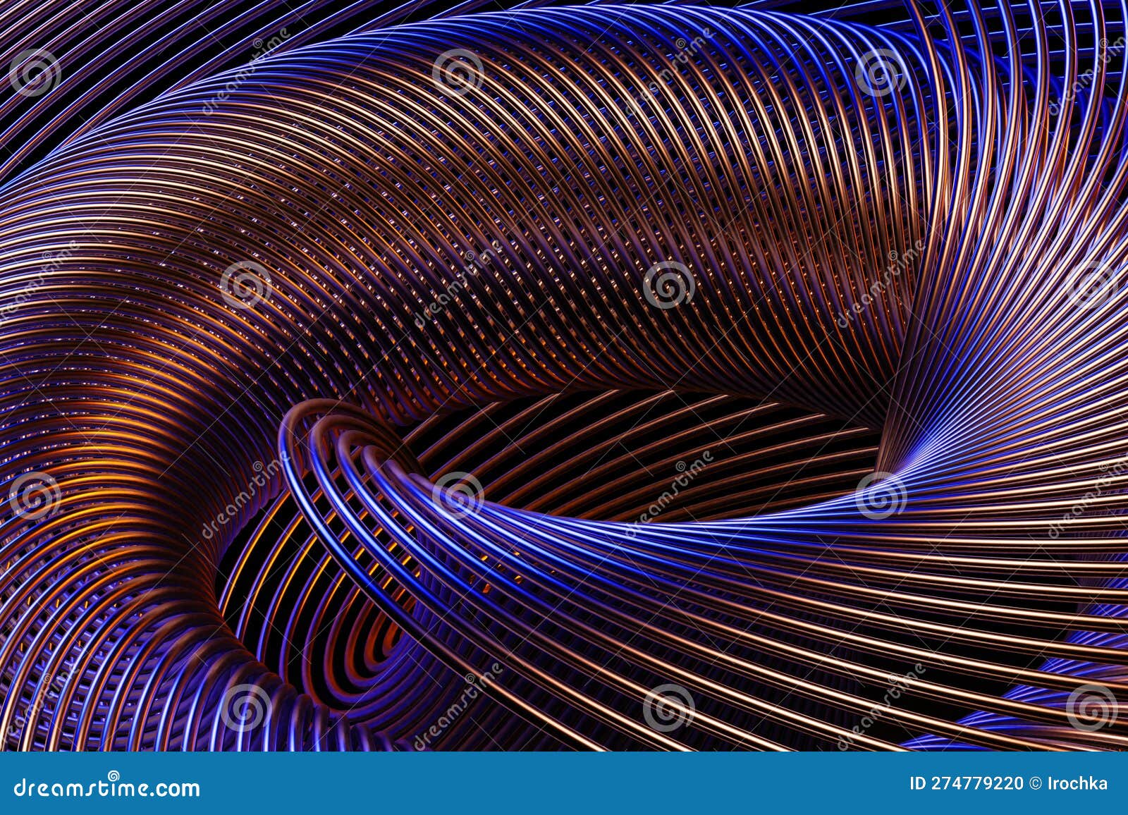 Abstract Wavy Surface Wire Shape Formed Wire Stock Illustration ...