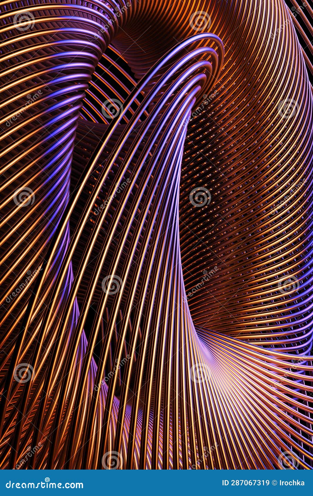 Abstract Wavy Surface Wire Shape Formed Wire Stock Illustration ...