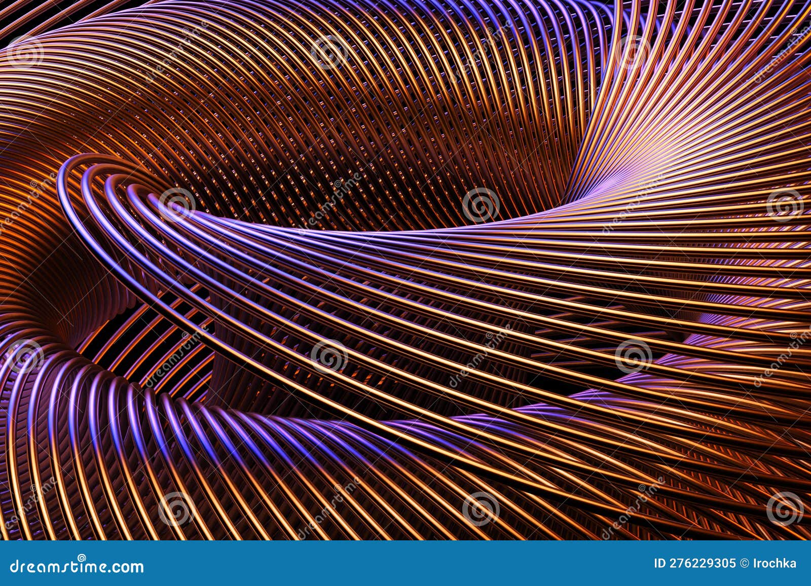 Abstract Wavy Surface Wire Shape Formed Wire Stock Illustration ...