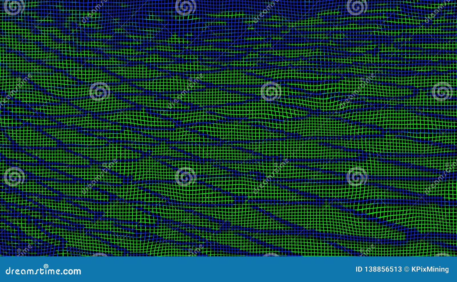 Abstract Wavy Texture from Blue Net and Green Grid Stock Illustration ...