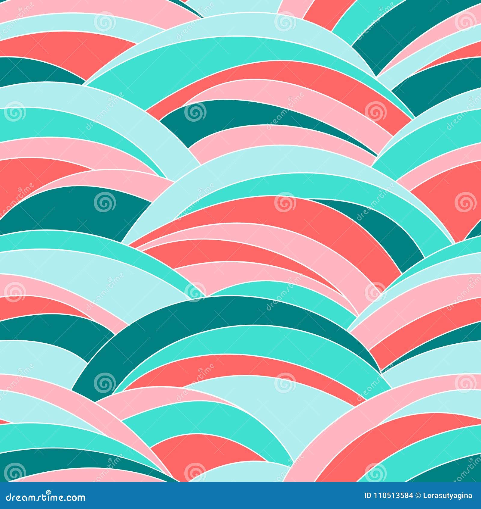 Abstract Wavy Texture. Seamless Pattern. Colorful. Stock Vector ...