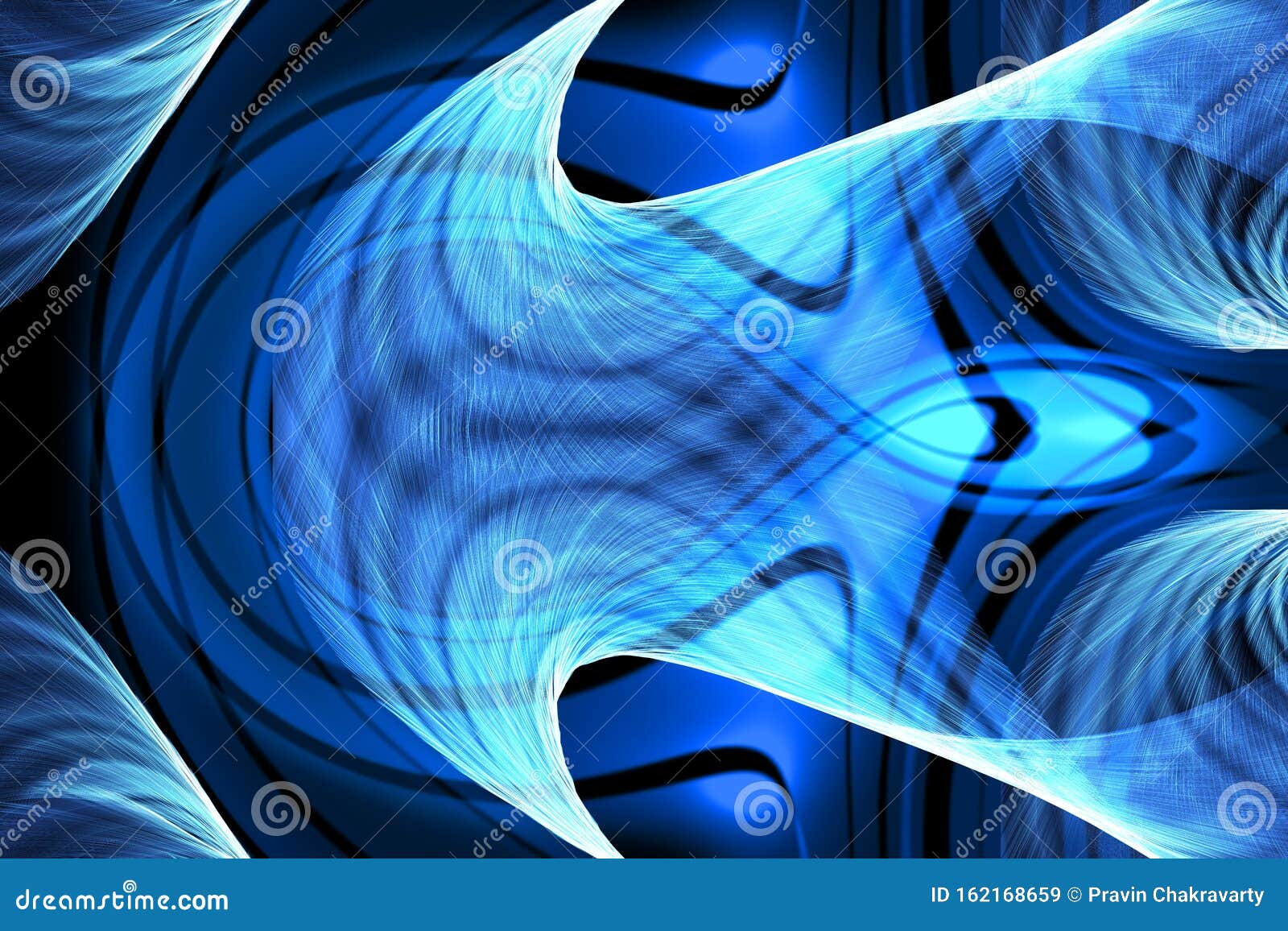 Blue Black Abstract Wavy Textured Background. Grunge Distorted Decay ...