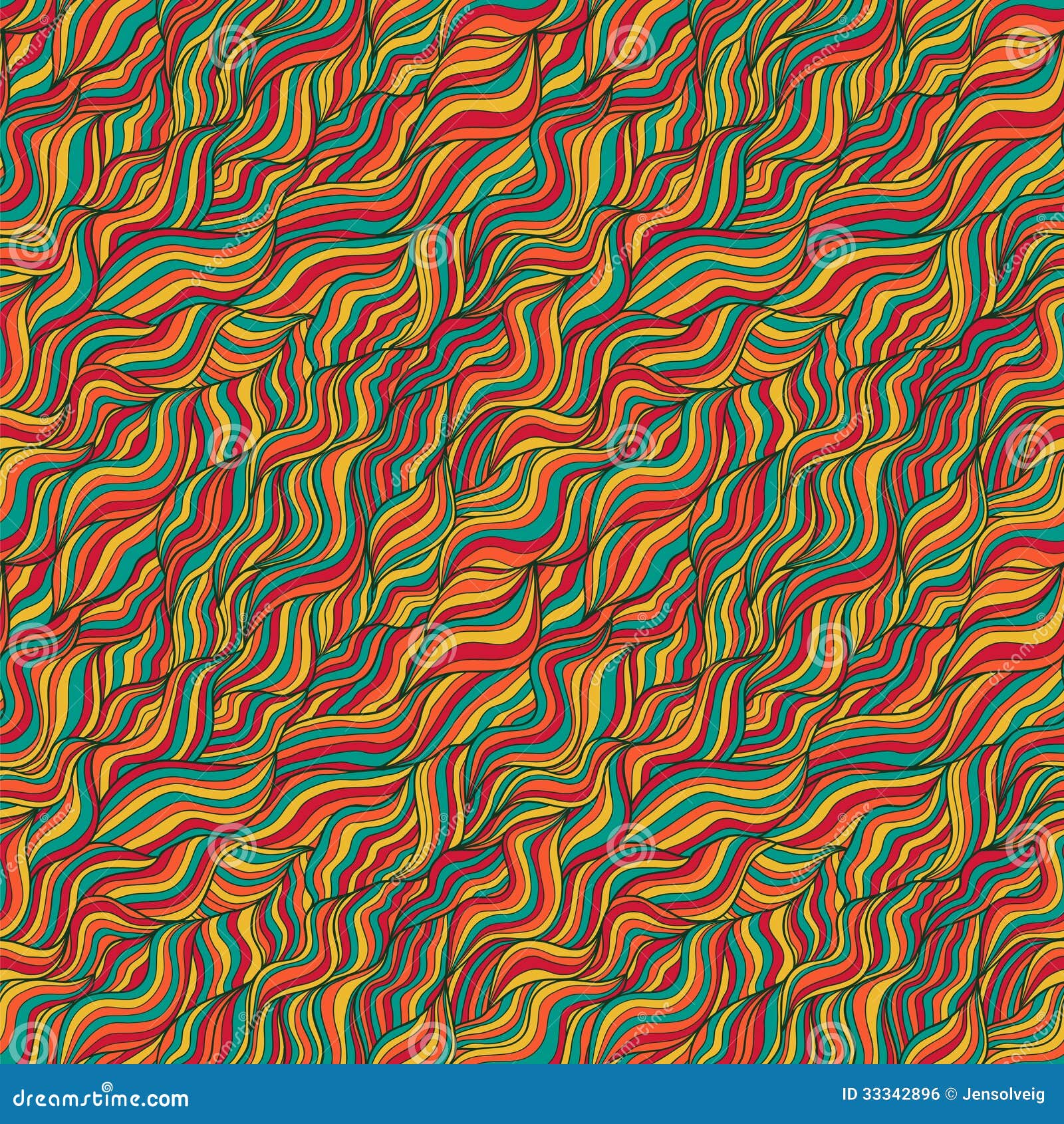Abstract Wavy Vector Seamless Patten with Colorful Stock Vector ...
