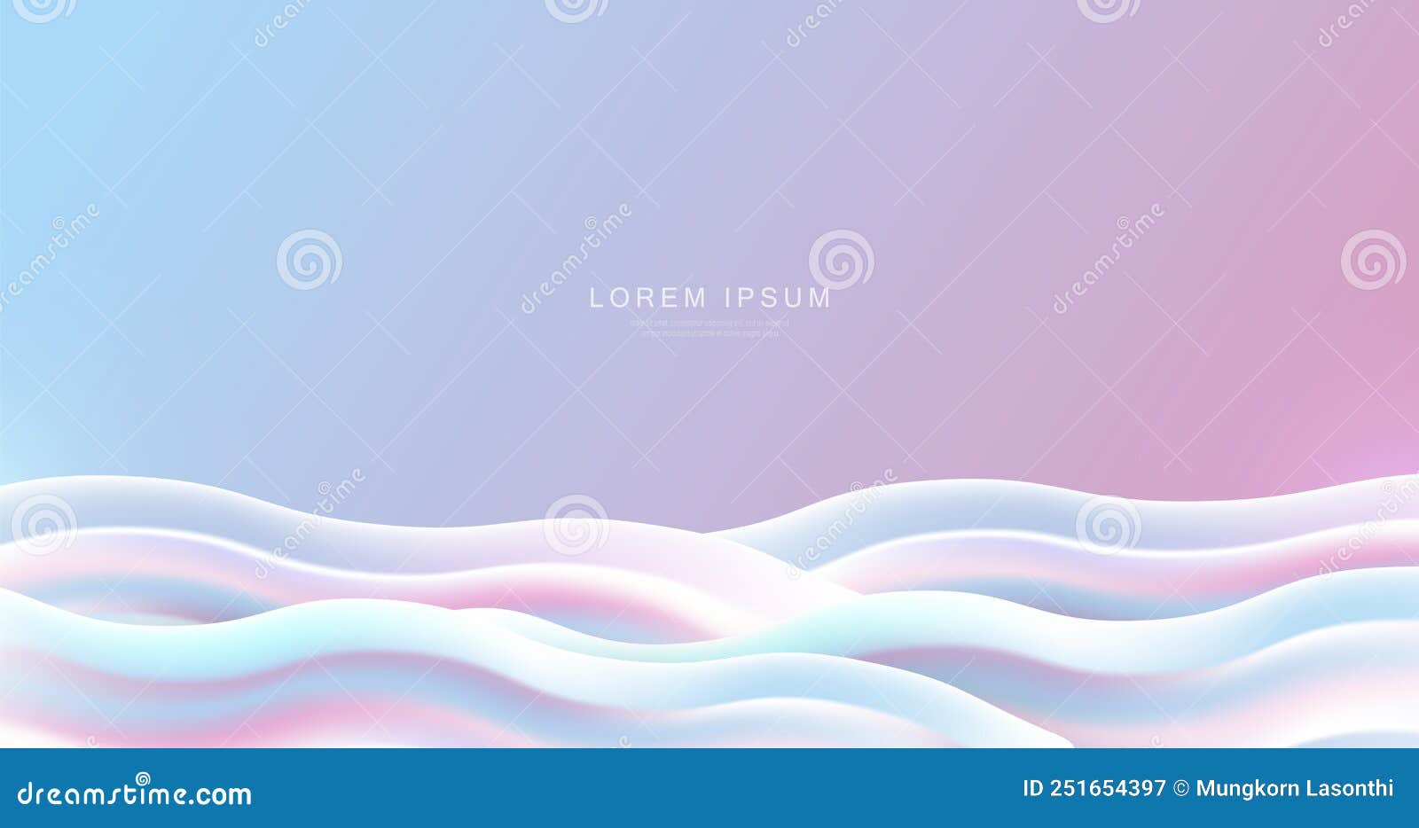 Abstract Wavy Wave Pastel Color on Colorful Background. Vector ...
