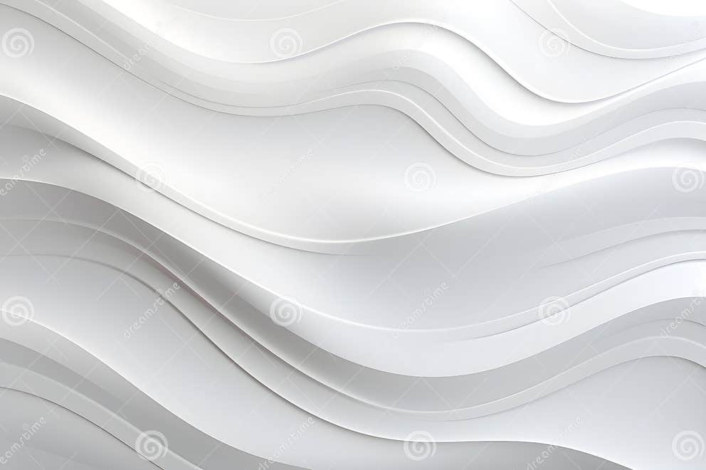 Abstract Wavy White Background Wave Pattern Design Stock Illustration ...