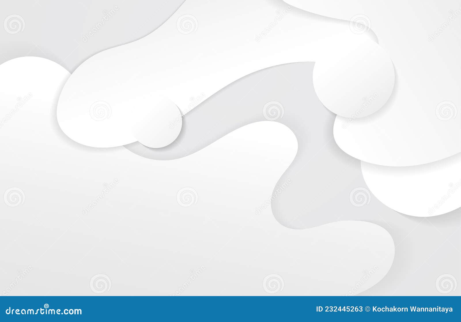 Abstract Wavy White Design Template Decorative Design. Space for Cover ...
