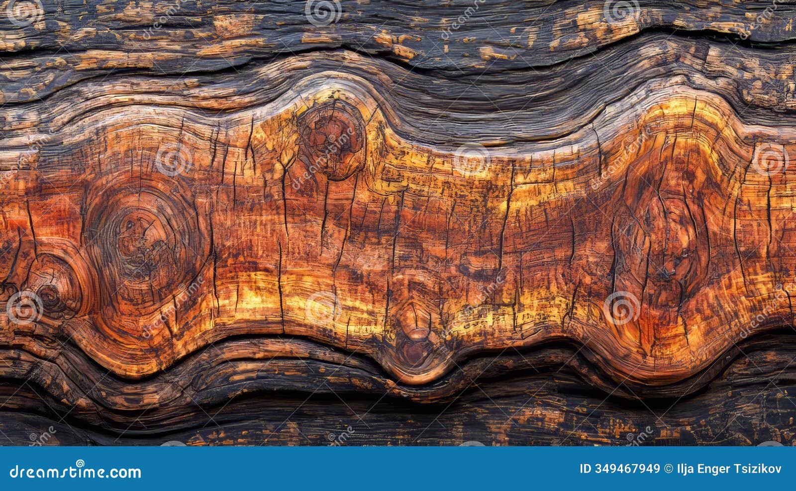 Abstract Wavy Wood Grain Texture Background, Rustic Timber Surface with ...
