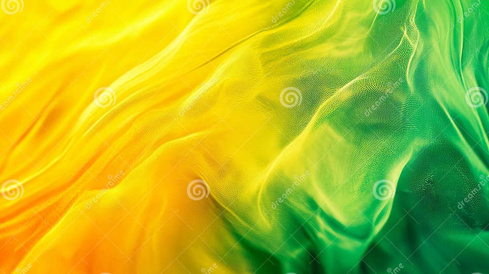 Abstract Wavy Yellow and Green Fabric Texture Stock Illustration ...