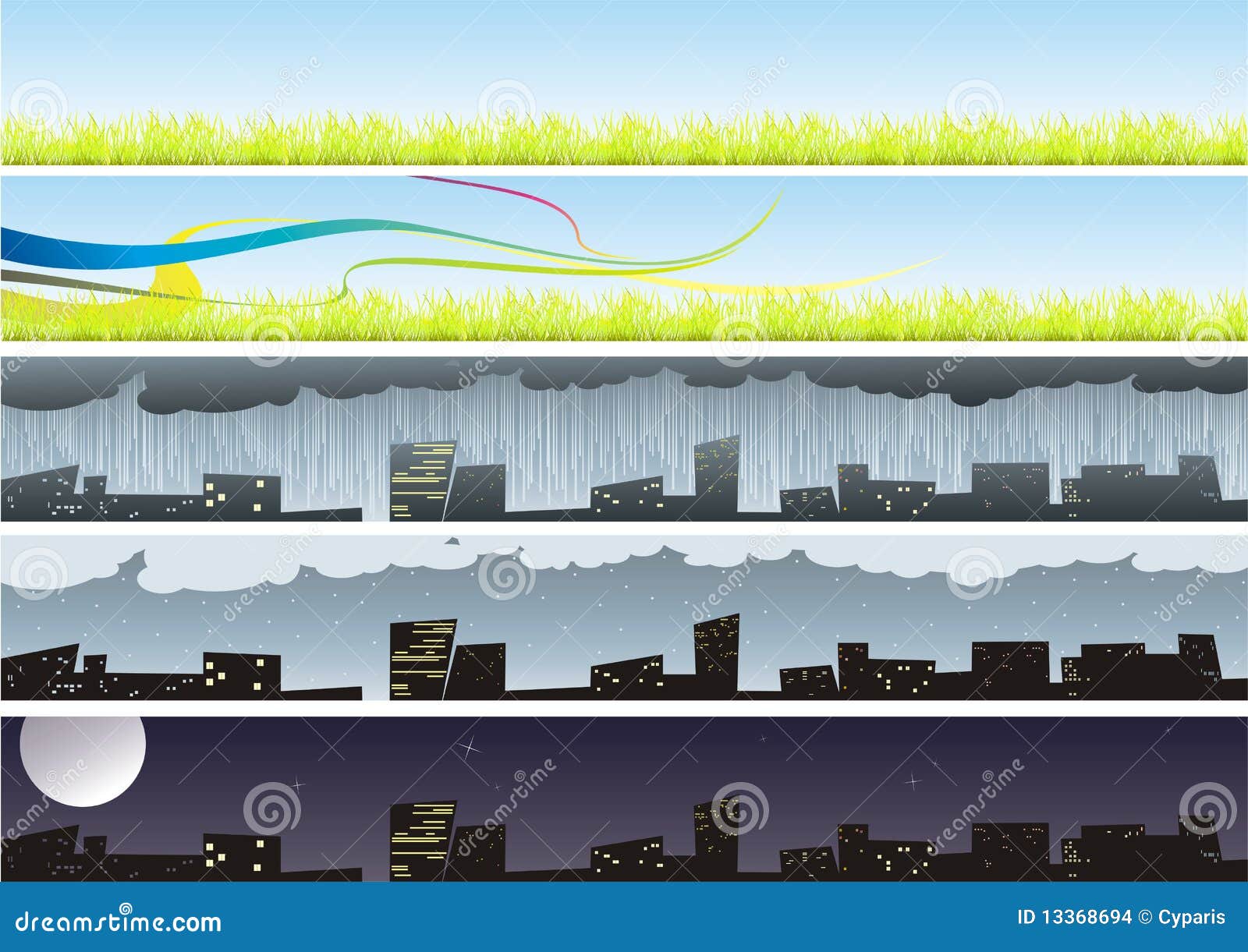 Abstract weather banners stock vector. Illustration of light - 13368694