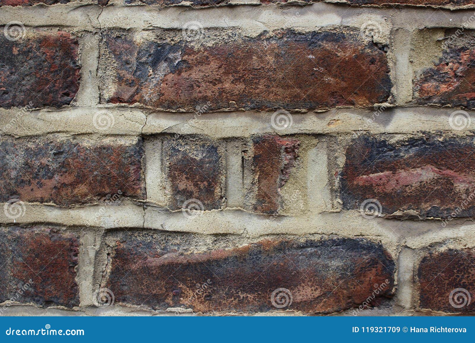 Abstract Weathered Textured Brick Wall Background. Stock Image - Image ...