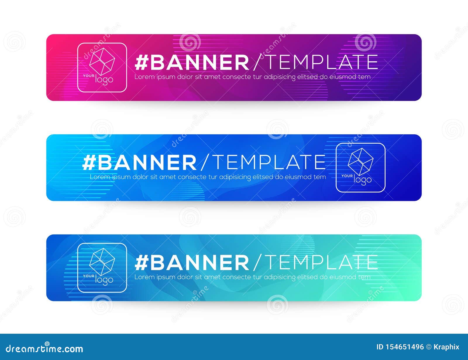 Abstract Web Banner Design Background or Header Templates. Fluid ...