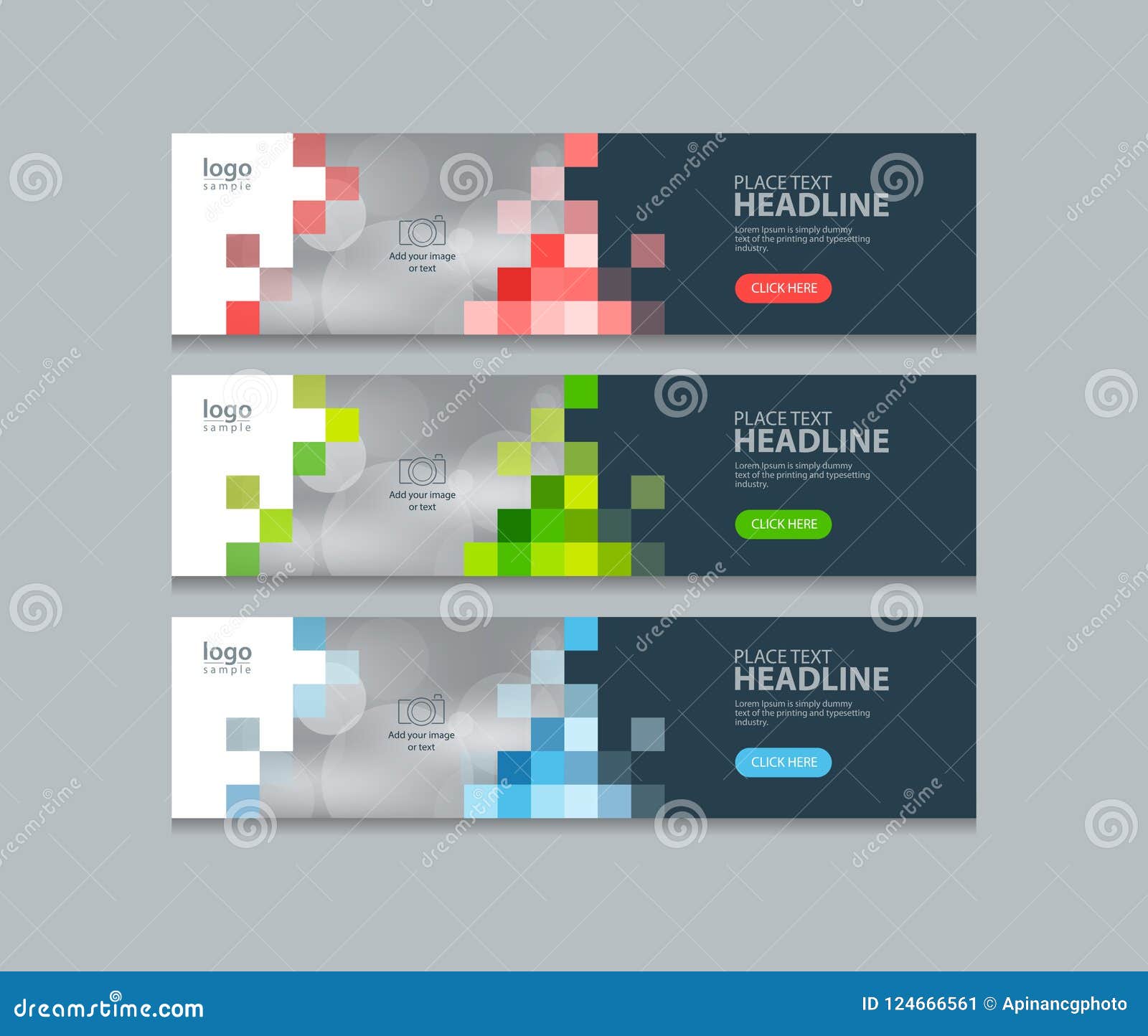 Set Of Banner Design Elements. Monochrome Banner Backgrounds. Vector ...
