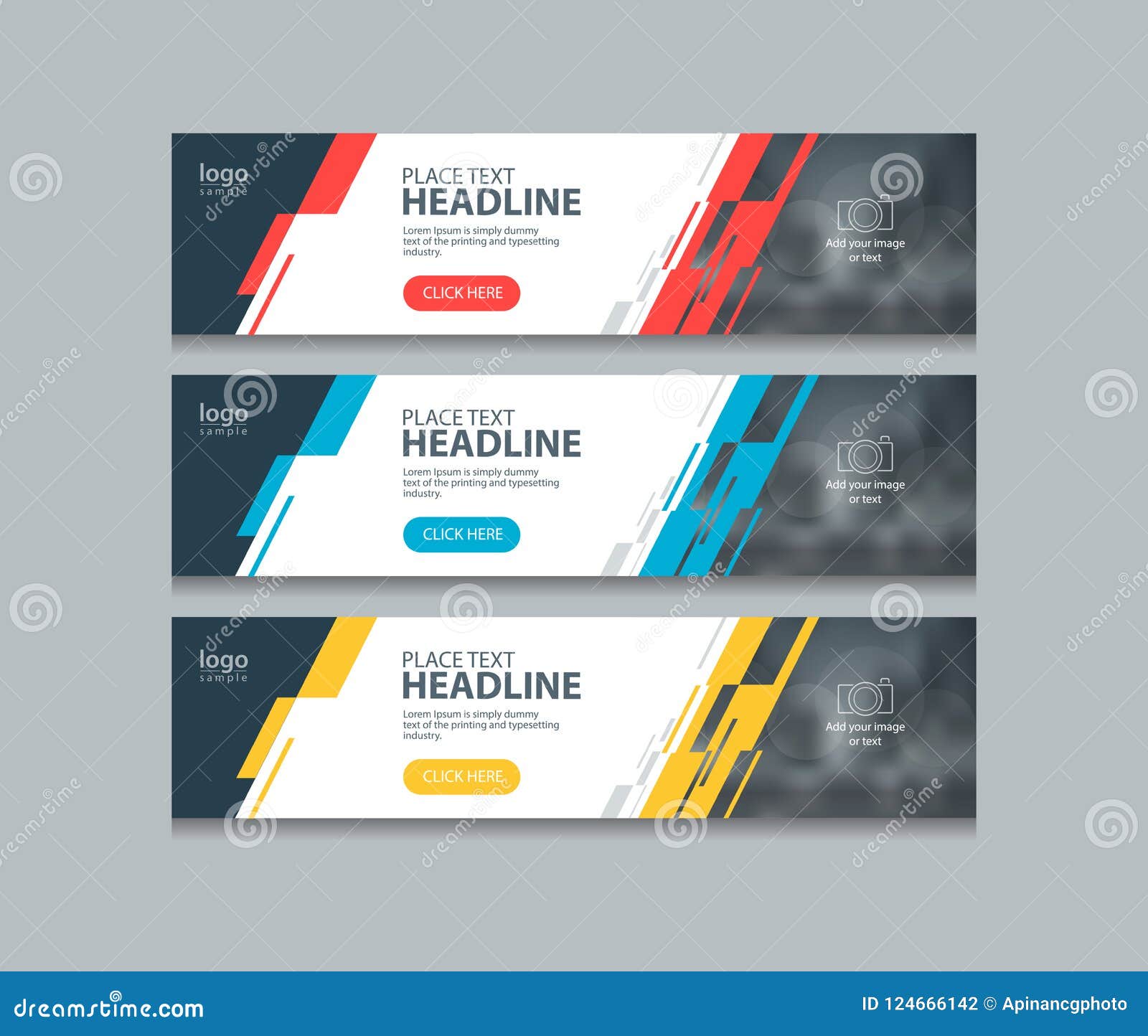 Abstract Web Banner Design Template Backgrounds Stock Vector ...