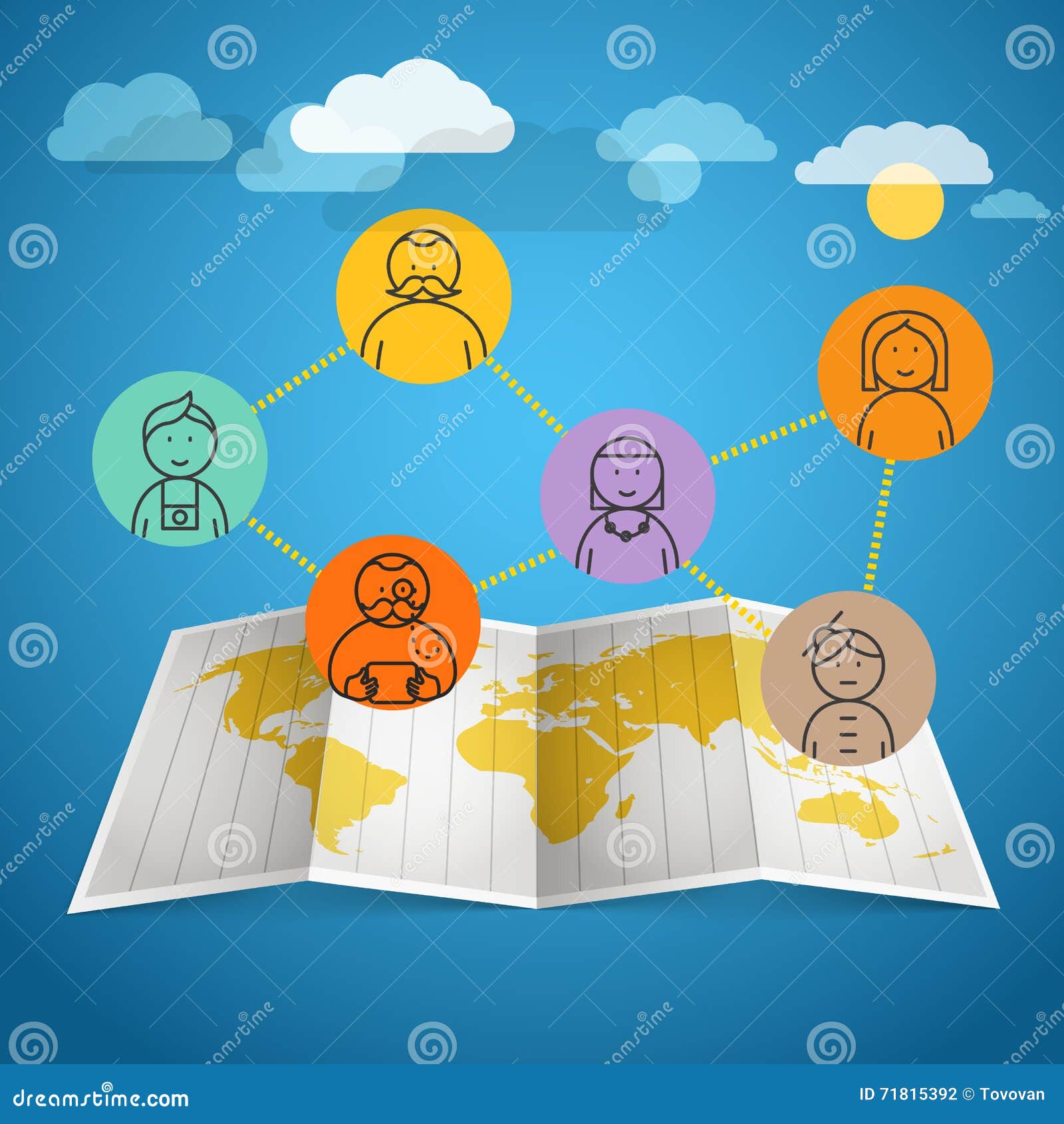 Abstract Web Community Connection Scheme Stock Vector - Illustration of ...