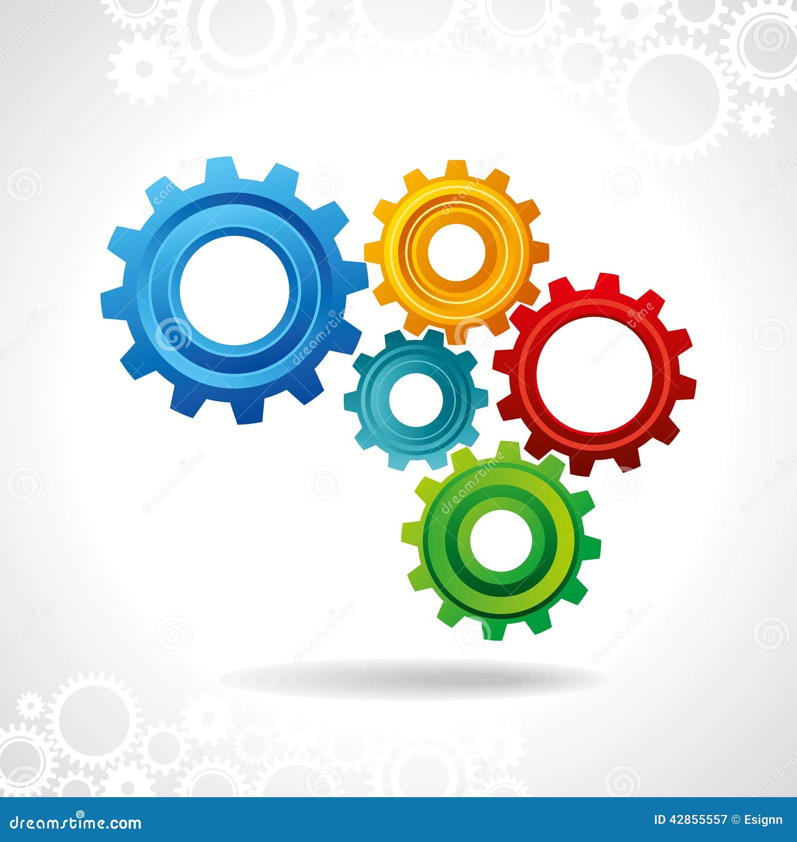 Abstract Web Design with Copy Space in Cog Wheel Stock Vector ...