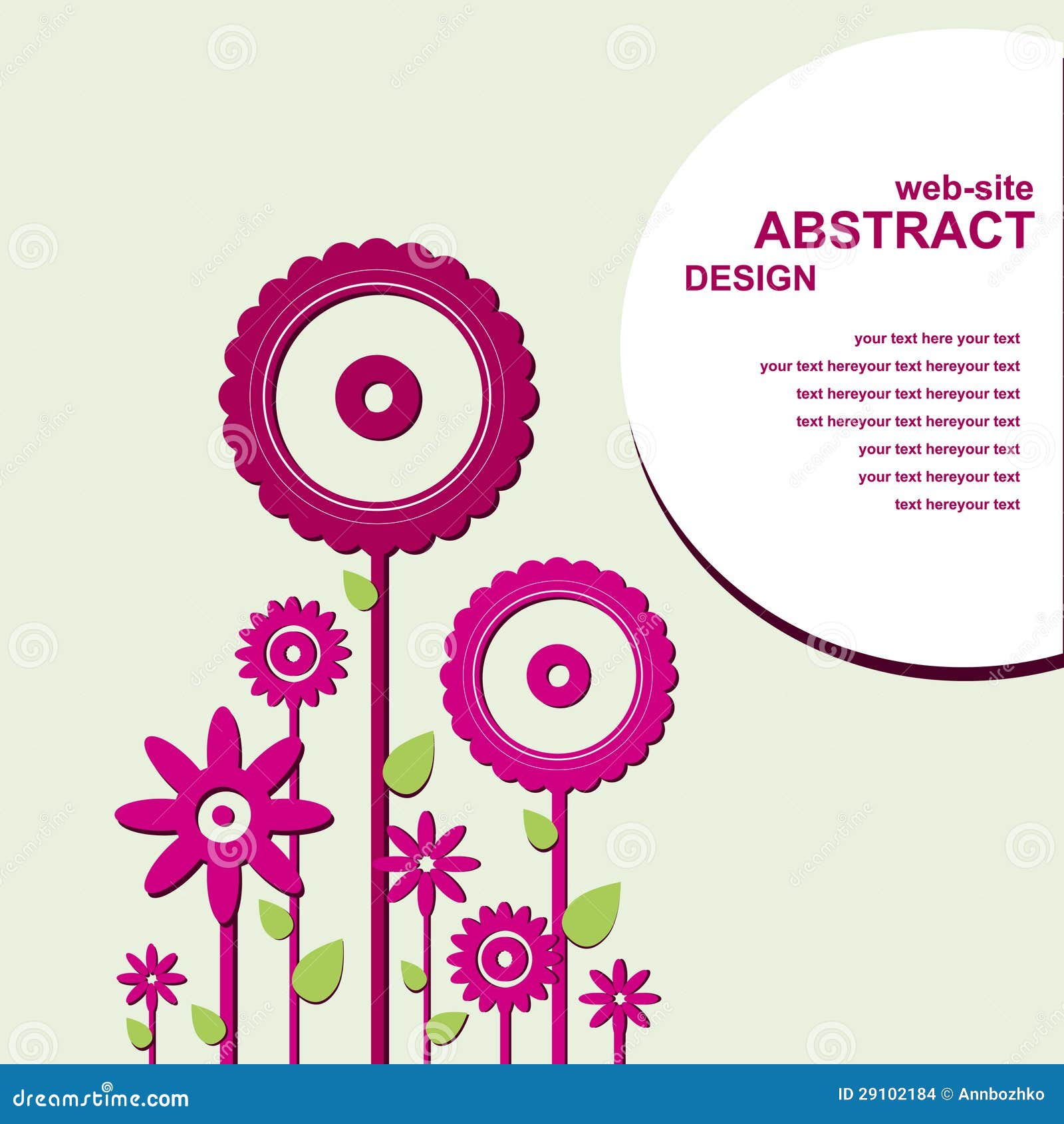 Abstract Web Design with Flowers Stock Vector - Illustration of color ...