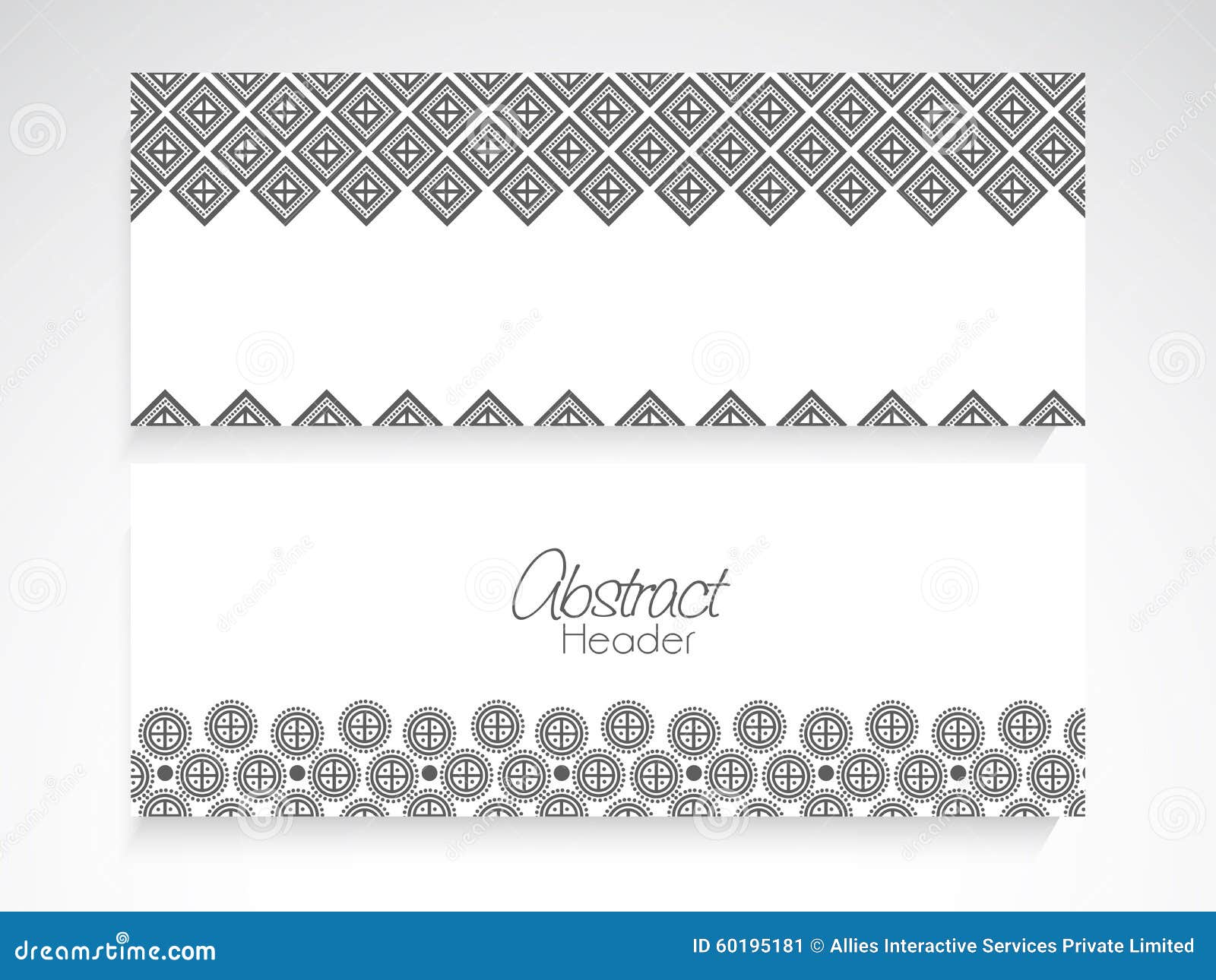 Abstract Web Header or Banner Set. Stock Illustration - Illustration of ...