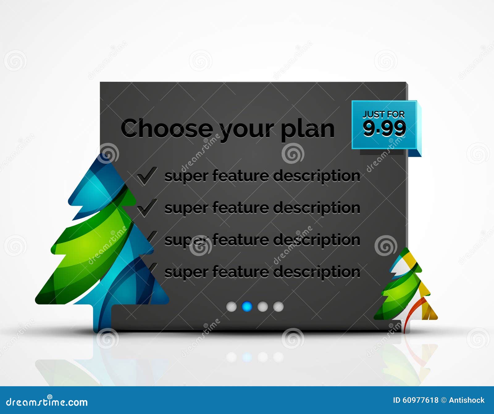 Abstract Web Message Box with Christmas Decoration Stock Vector ...