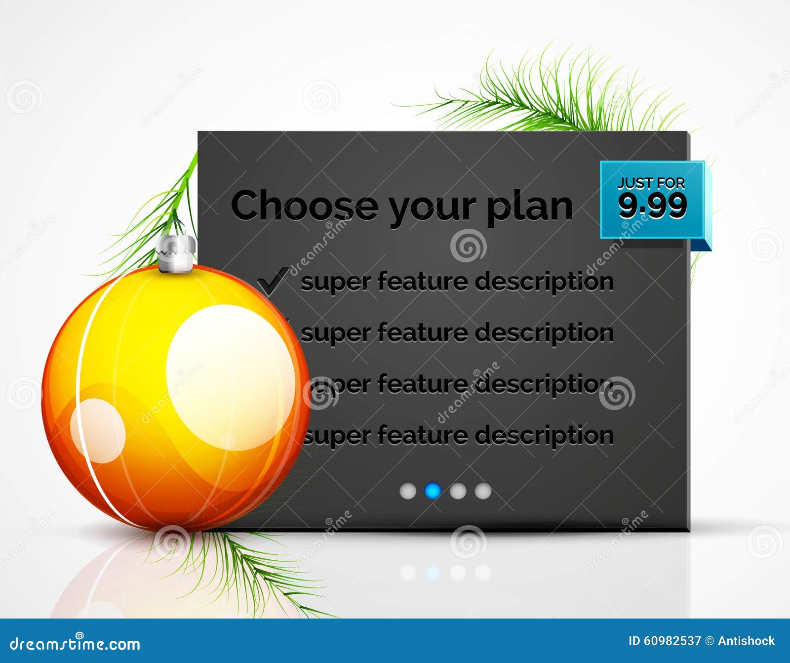 Abstract Web Message Box with Christmas Decoration Stock Vector ...