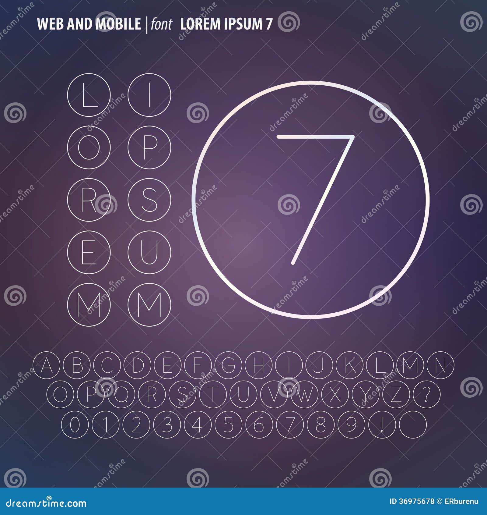 Abstract Web Mobile Alphabet and Digit Vector Stock Vector ...
