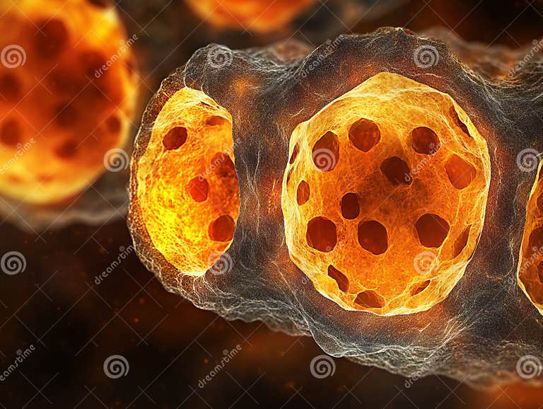Abstract Web Network Structure Illuminated at Its Core, Showcasing an ...