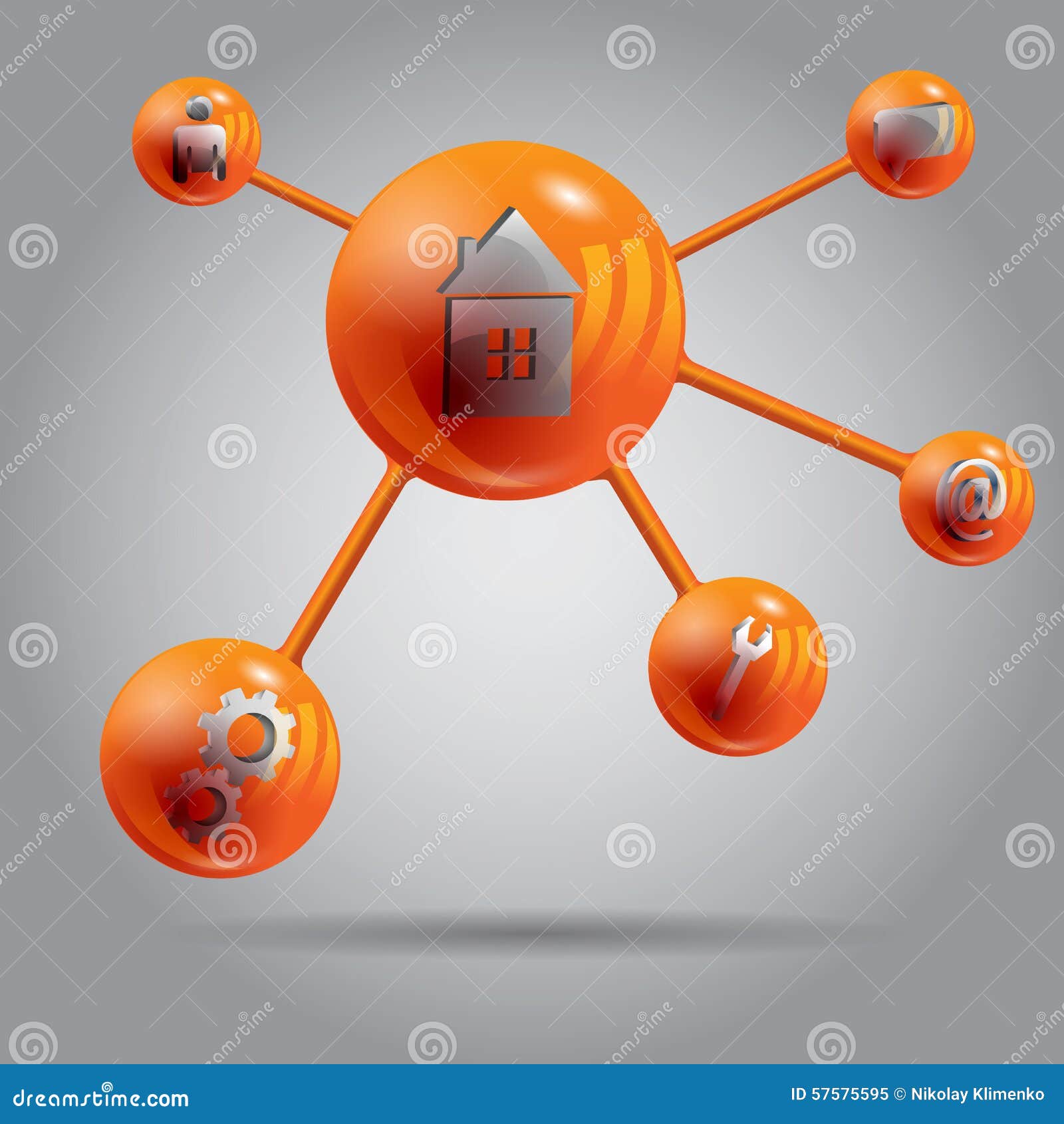 Abstract Web Orange Molekule Design Eps 10 Stock Vector - Illustration ...