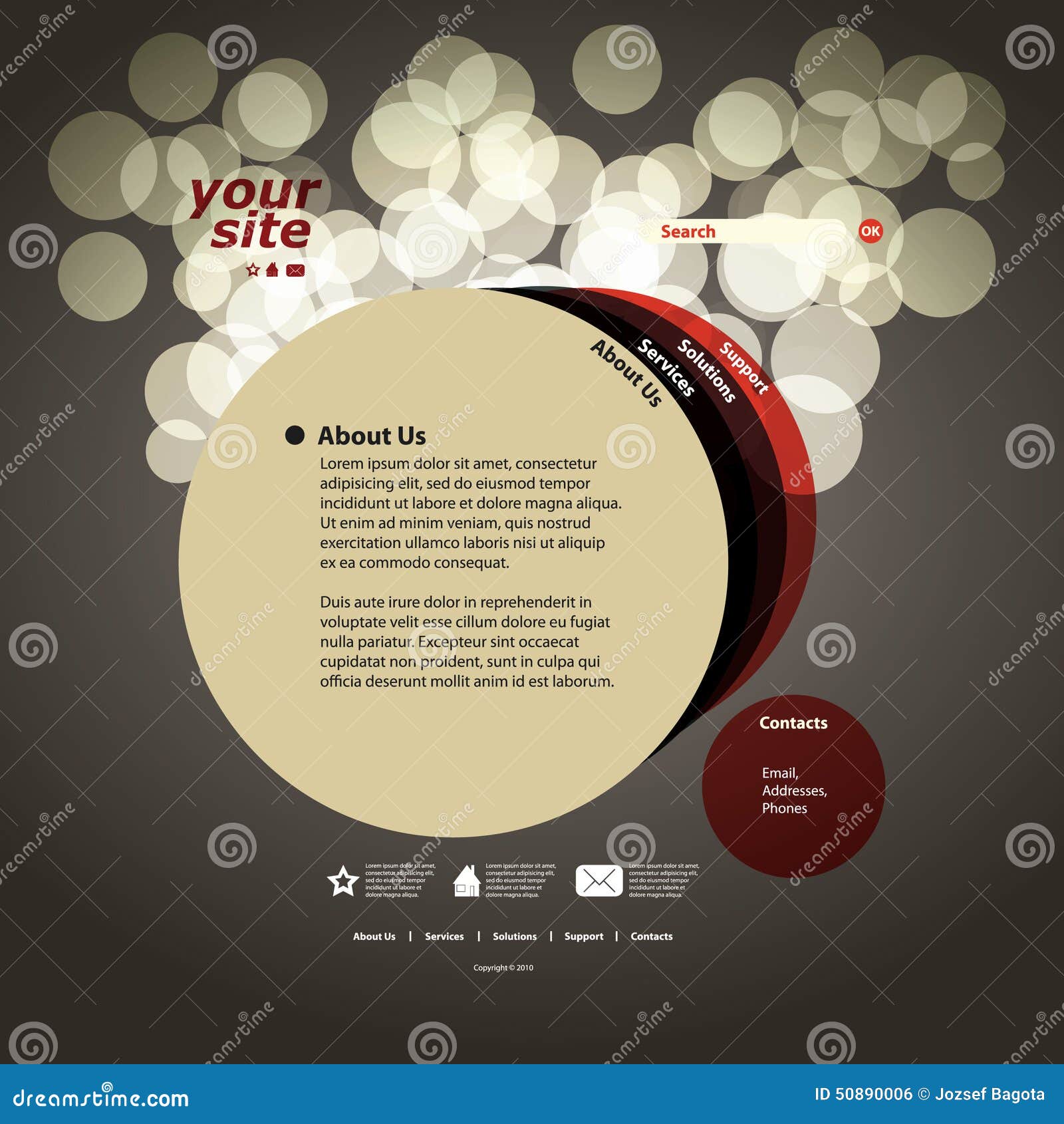 Abstract Web Site Design Template Vector Stock Vector - Illustration of ...