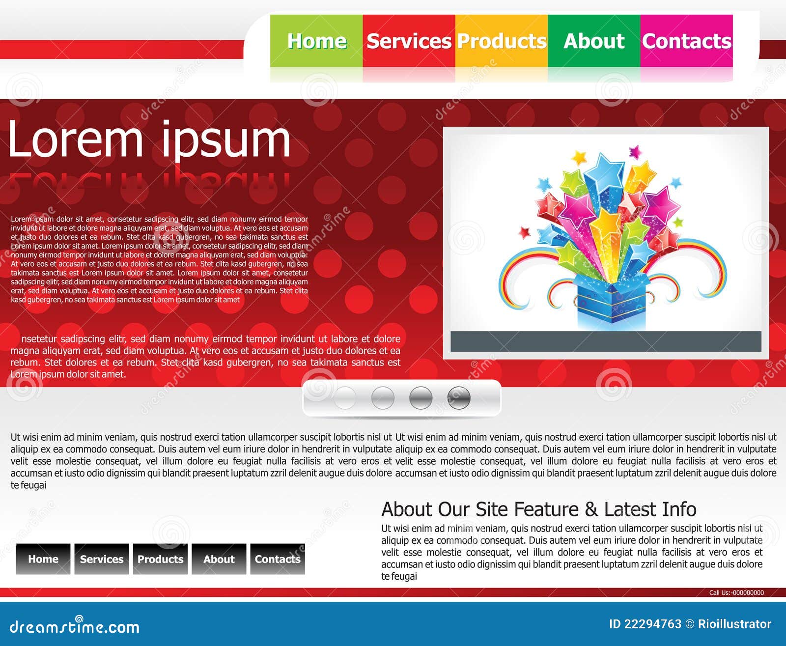 Abstract Web Template with Magic Box Stock Vector - Illustration of ...