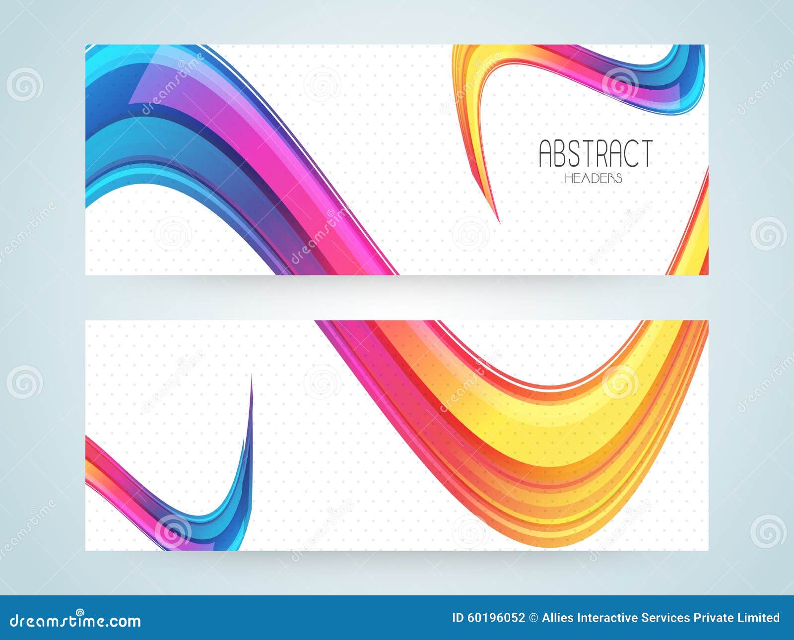 Abstract Website Header or Banner Set. Stock Illustration ...