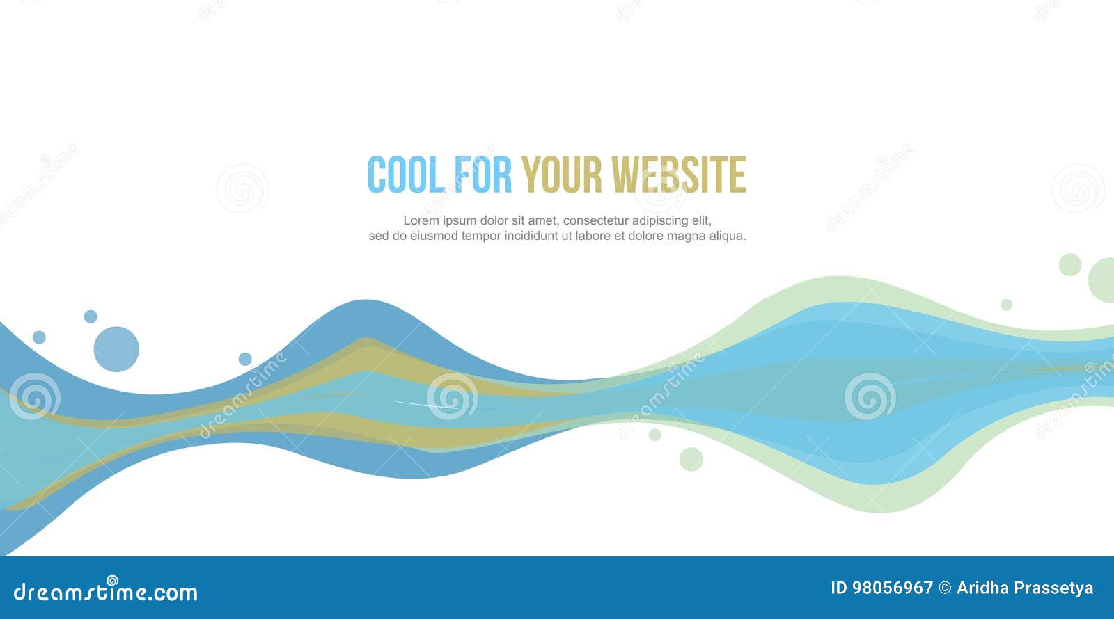 Abstract Website Header Wave Style Collection Stock Vector ...
