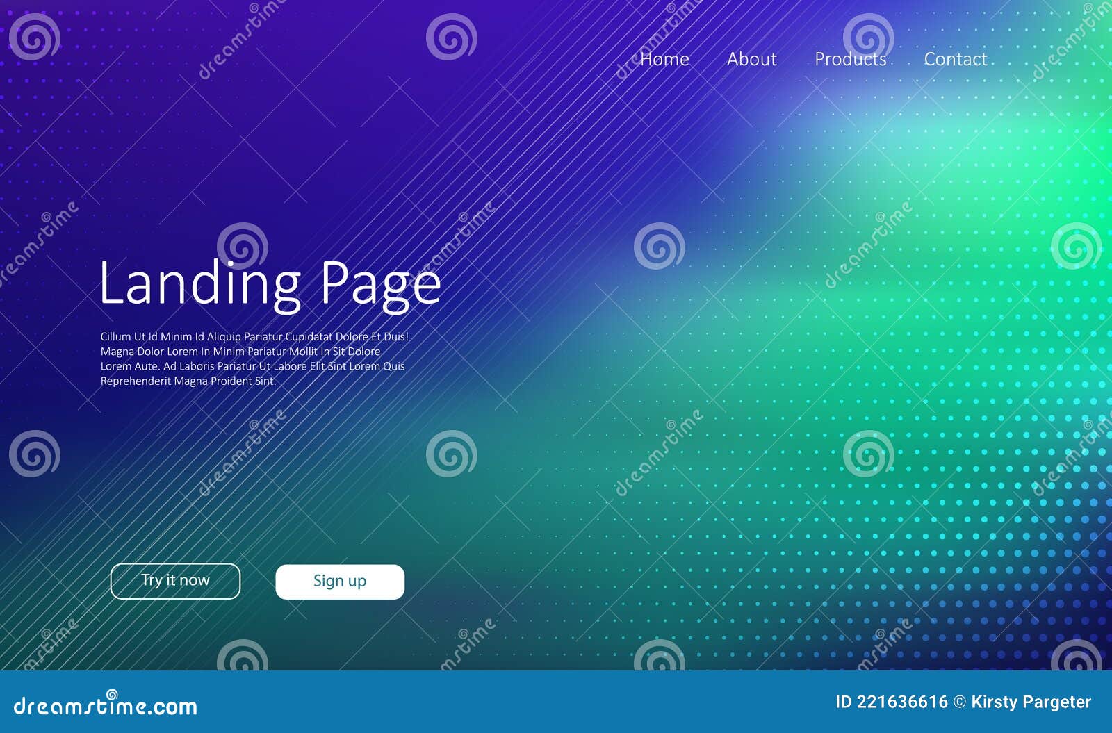 Abstract Website Landing Page Stock Vector - Illustration of business ...