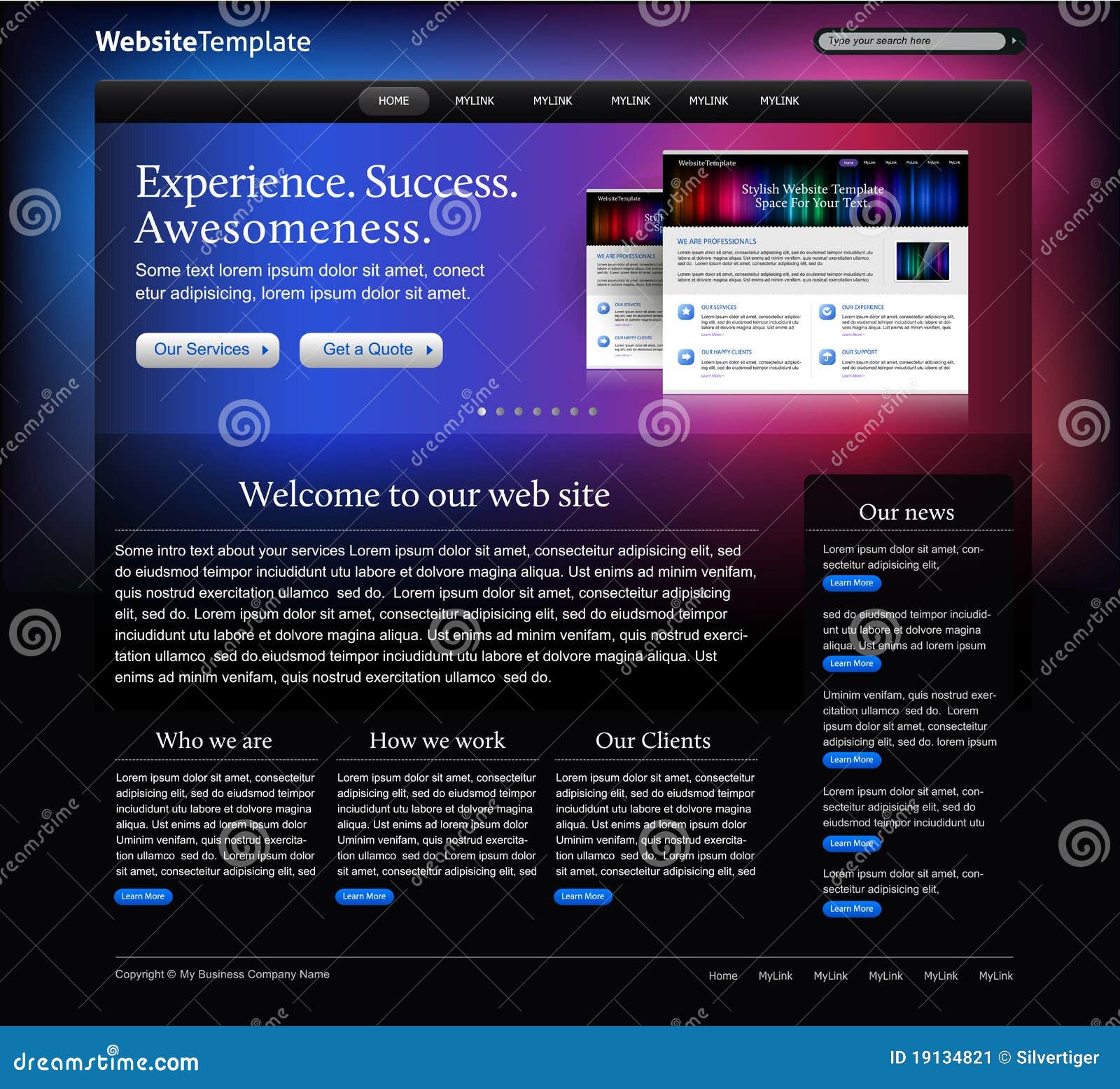 Abstract website template stock vector. Illustration of company - 19134821