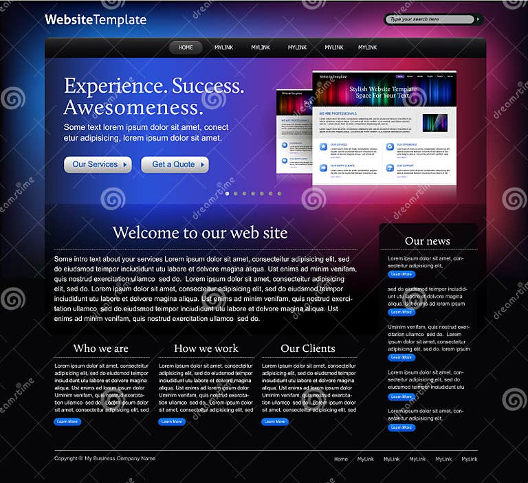 Abstract website template stock vector. Illustration of company - 19134821