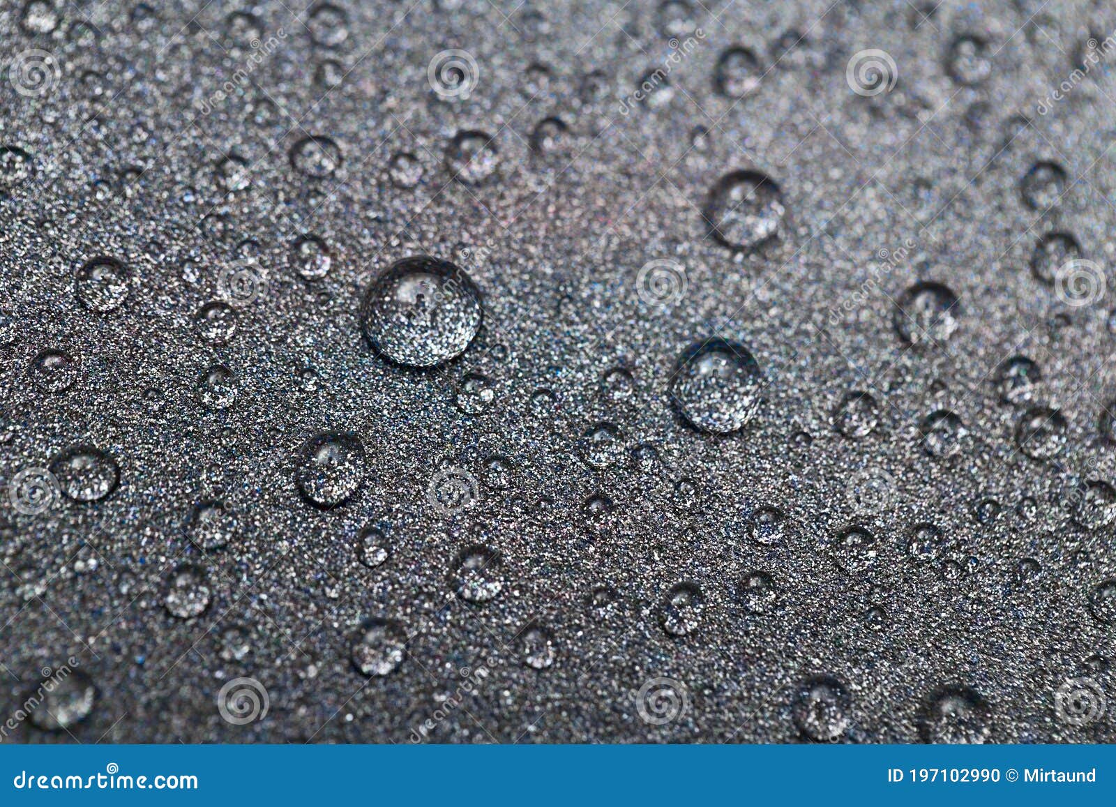 Abstract Wet Texture on a Metal Surface. Grey Background with Water ...
