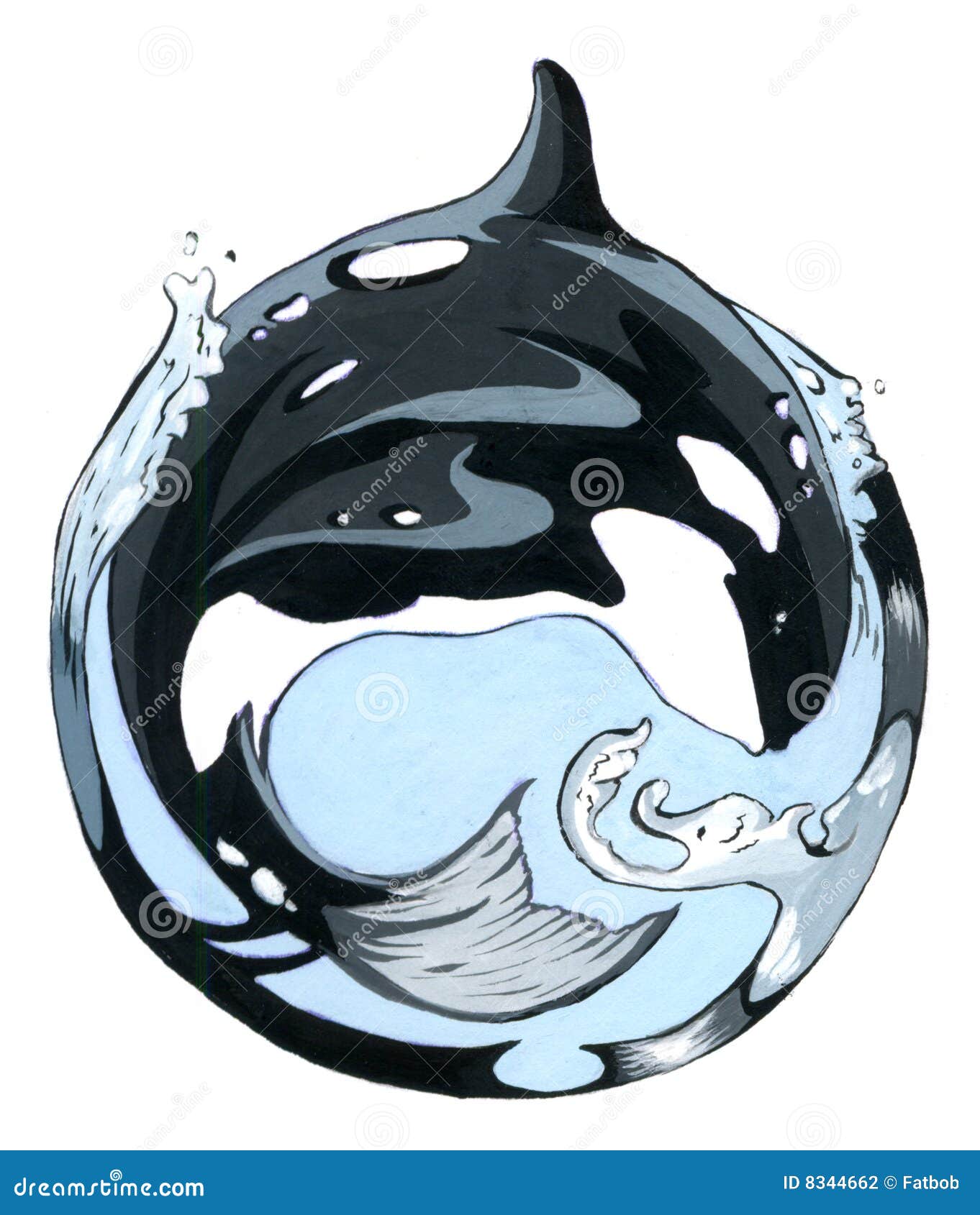 Abstract Whale Deisgn stock illustration. Illustration of sign - 8344662