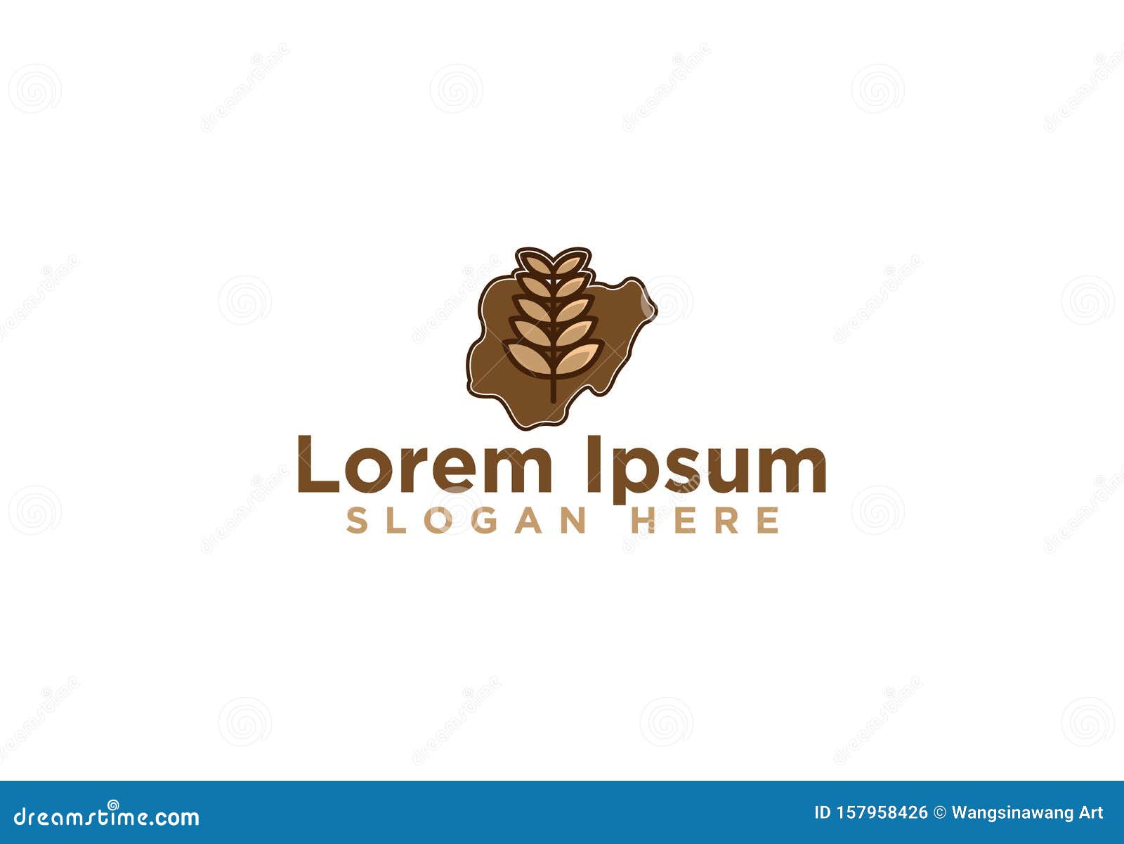 Abstract Wheat Grain Logo Designs, Vector Illustration. Stock Vector ...