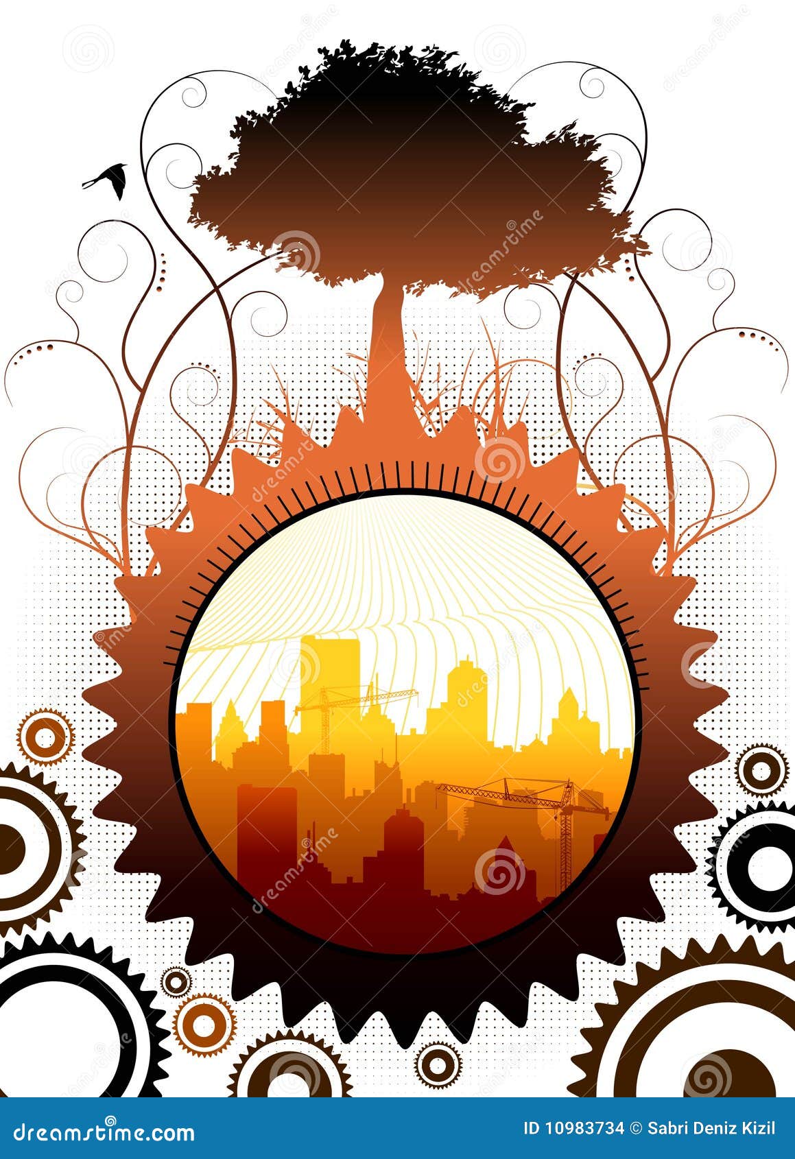 Abstract wheel vector stock vector. Illustration of ornate - 10983734