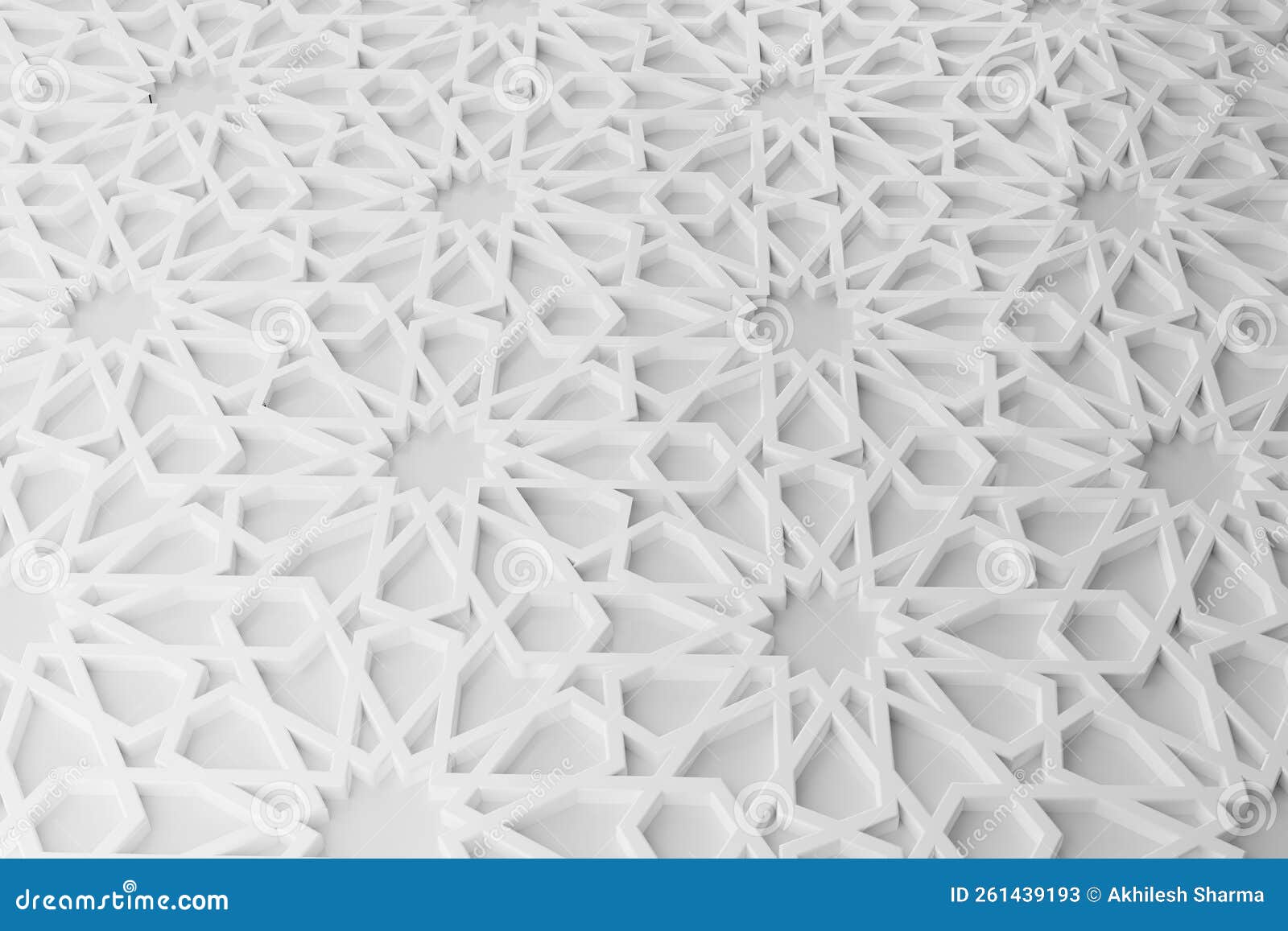 Abstract White Arabic Traditional Middle Eastern Pattern 3D ...