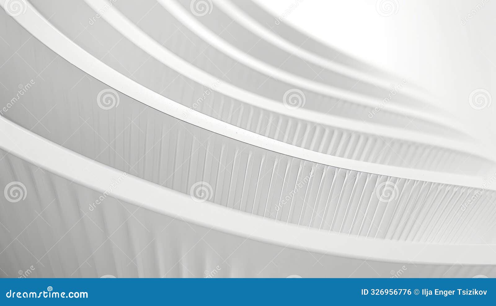 Abstract White Architectural Detail, Curved Lines and Parallel ...