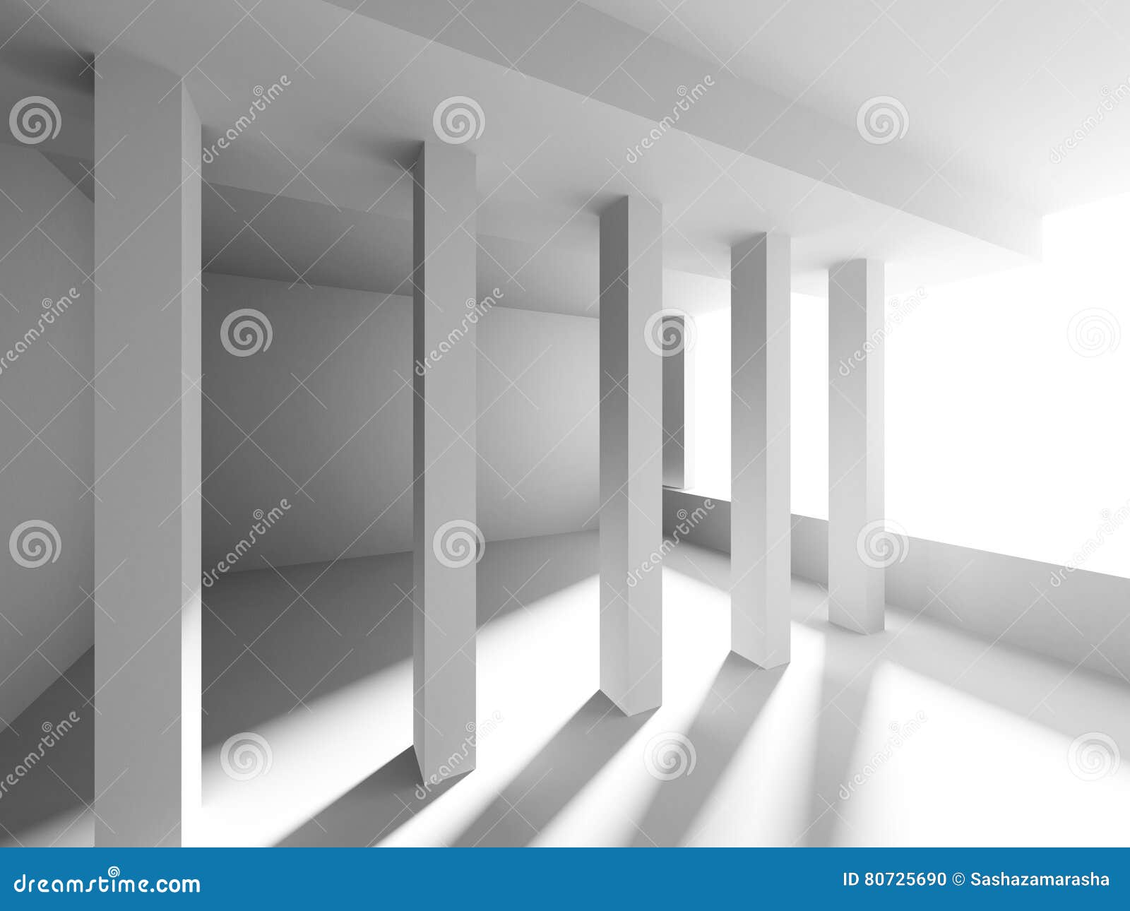 Abstract White Architecture Background. Columns Modern Design Stock ...