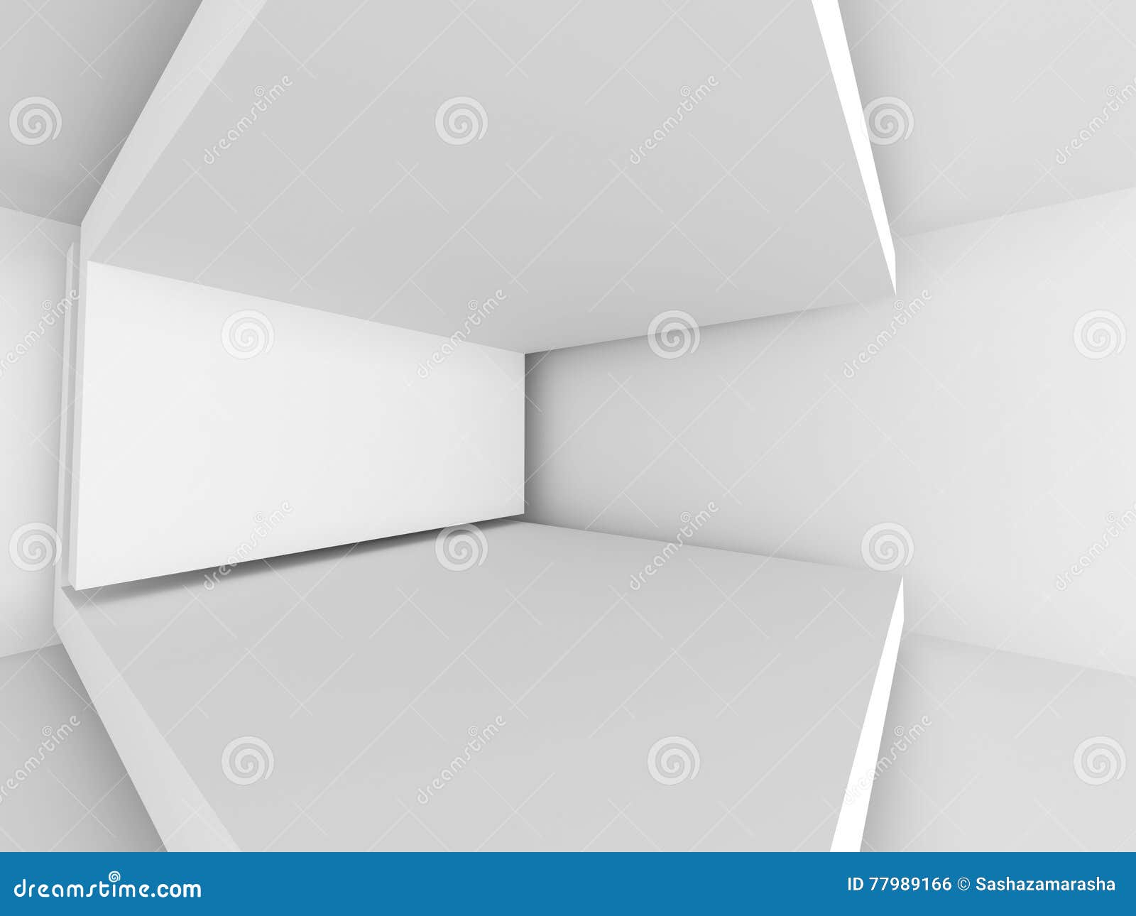 Abstract White Architecture Background. Empty Room Modern Interior ...