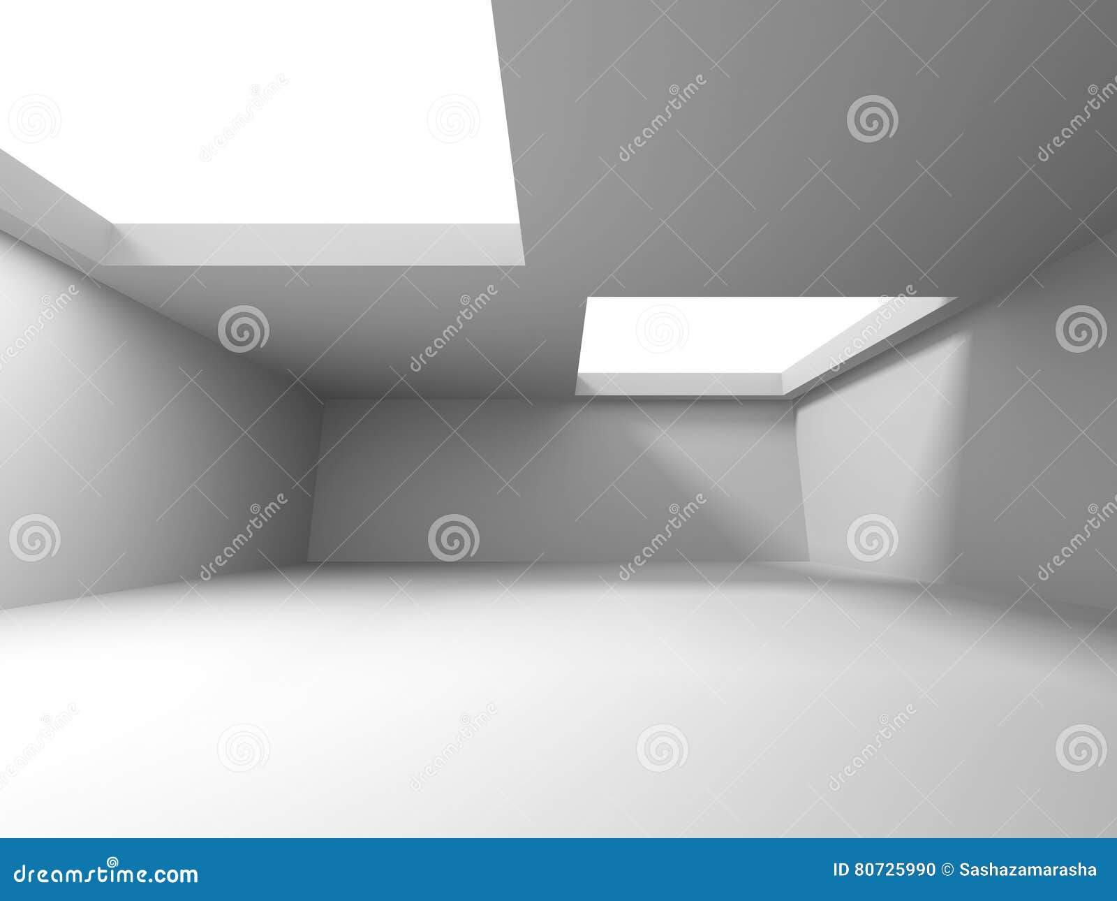 Abstract White Architecture Background. Empty Room Modern Interior ...