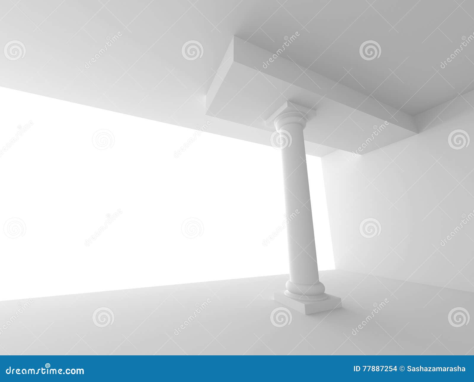Abstract White Architecture Column Background Stock Illustration ...