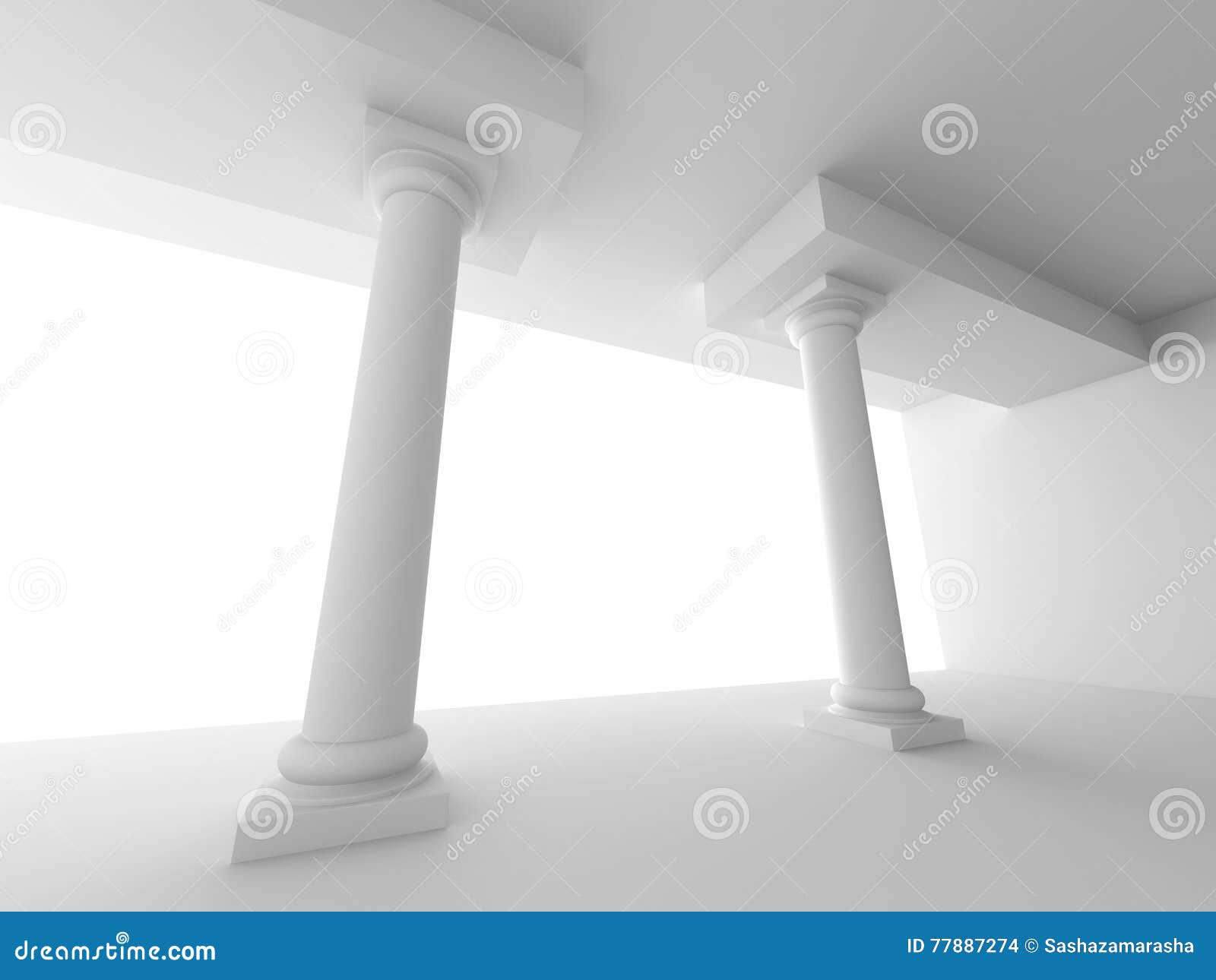 Abstract White Architecture Column Background Stock Illustration ...