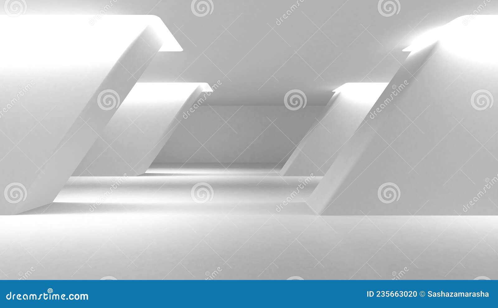 Abstract White Architecture Design Concept Stock Illustration ...