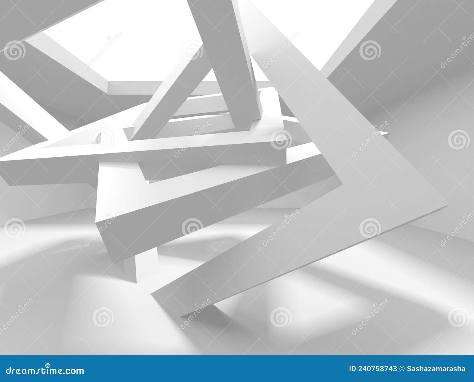 Abstract White Architecture Design Concept Stock Illustration ...