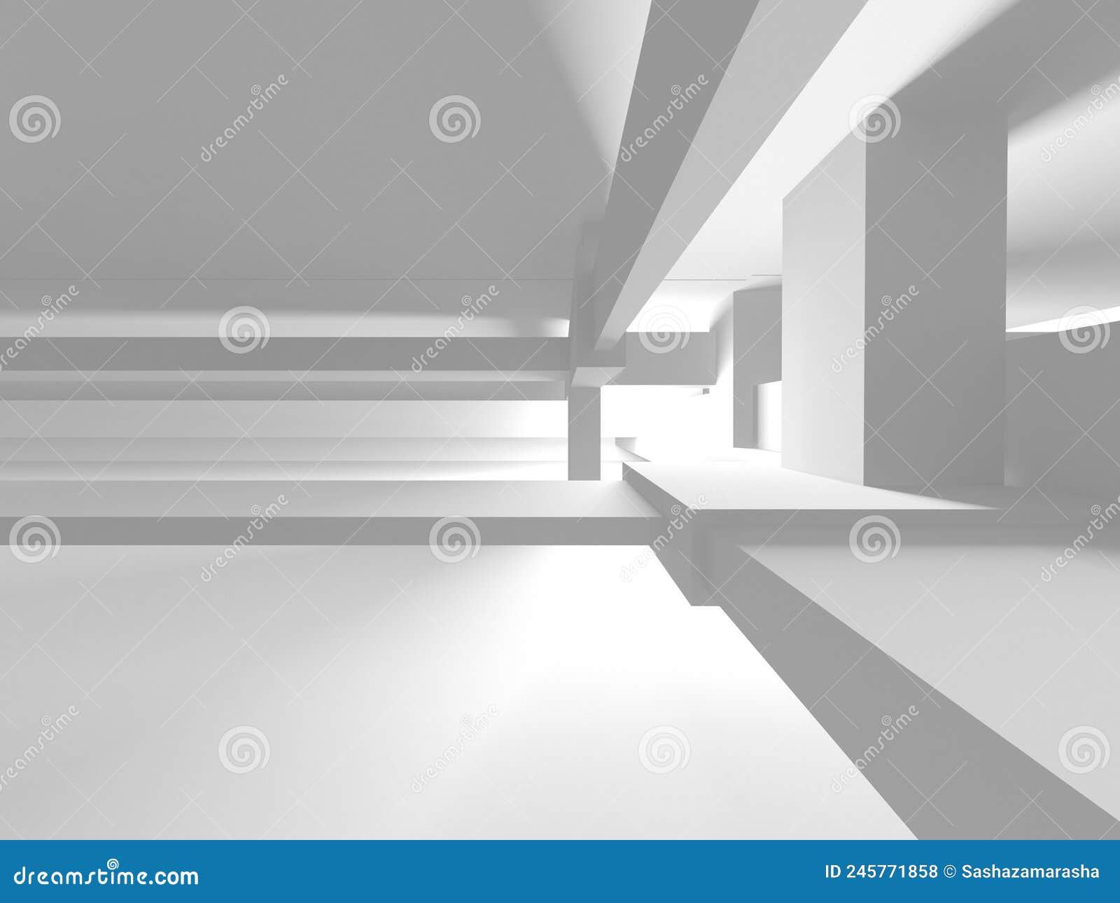 Abstract White Architecture Design Concept Stock Illustration ...